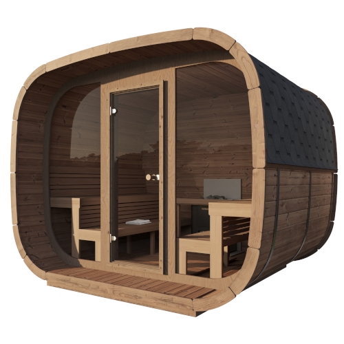Sauna Outdoor traditionnel - Lounge Cube - à Annecy en Haute-Savoie